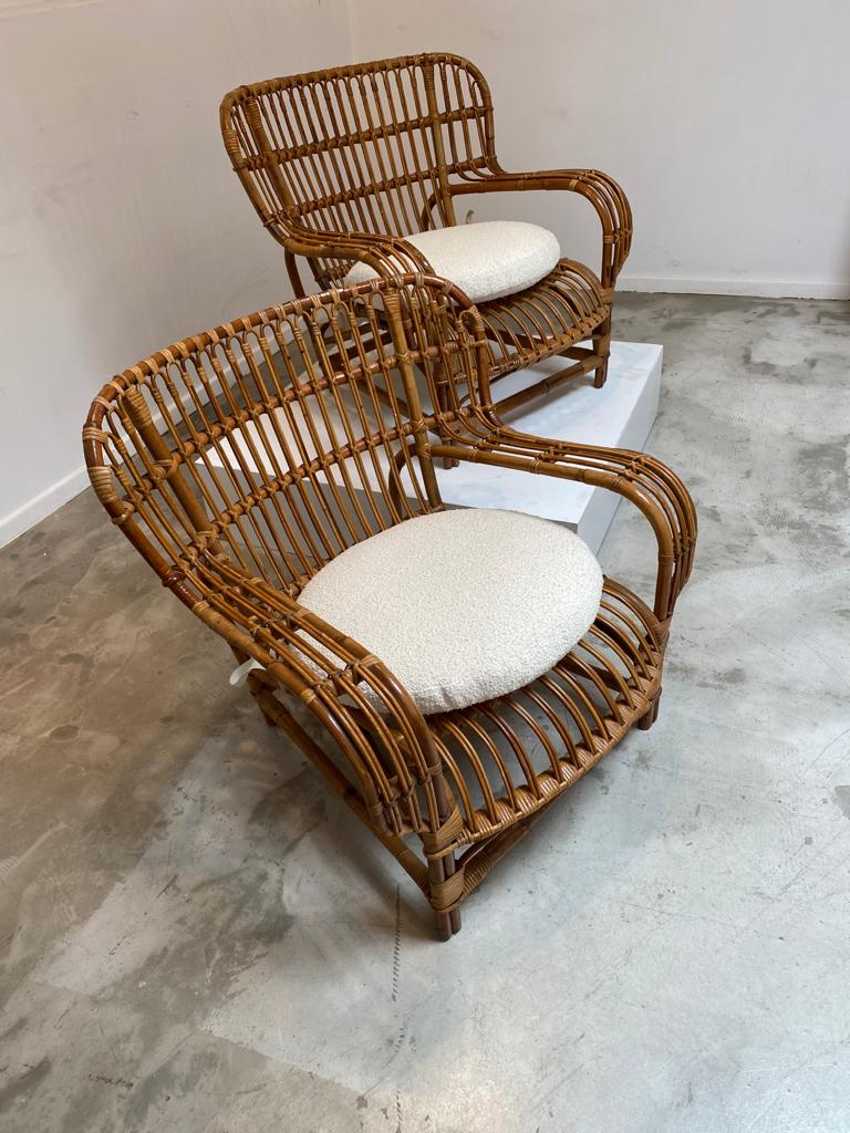 Bamboo easy chairs by Bonacina - Ritter Studio